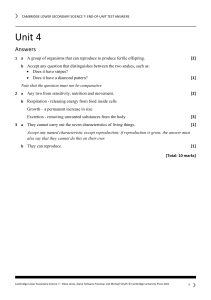 Cambridge Lower Secondary Science 9 Learner's Book Answers
