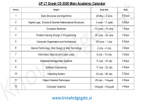 UP LT Grade CS 2026 Academic Calendar & Test Schedule