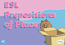 ESL Prepositions of Place Workbook