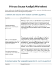 Primary Source Analysis Worksheet: Frederick Douglass