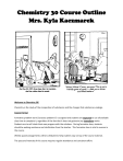 Chemistry 30 Course Outline by Mrs. Kaczmarek