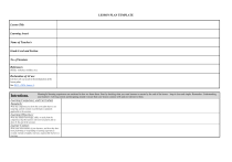 Lesson Plan Template: Structure for Effective Teaching