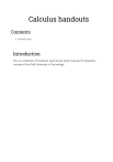 Calculus Handouts for Engineers - Delft University