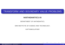 Transform and Boundary Value Problems - Mathematics-III Textbook