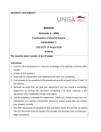 UNISA MNO2608 Assessment 3: Industrial Hygiene