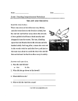 Grade 1 Reading Comprehension Worksheet: The Ant and the Dove